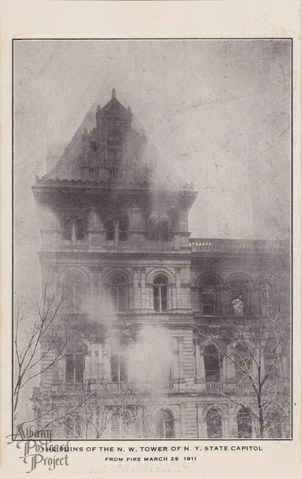 The Ruins of the NW Tower of NY State Capitol From Fire March 29 1911 ...